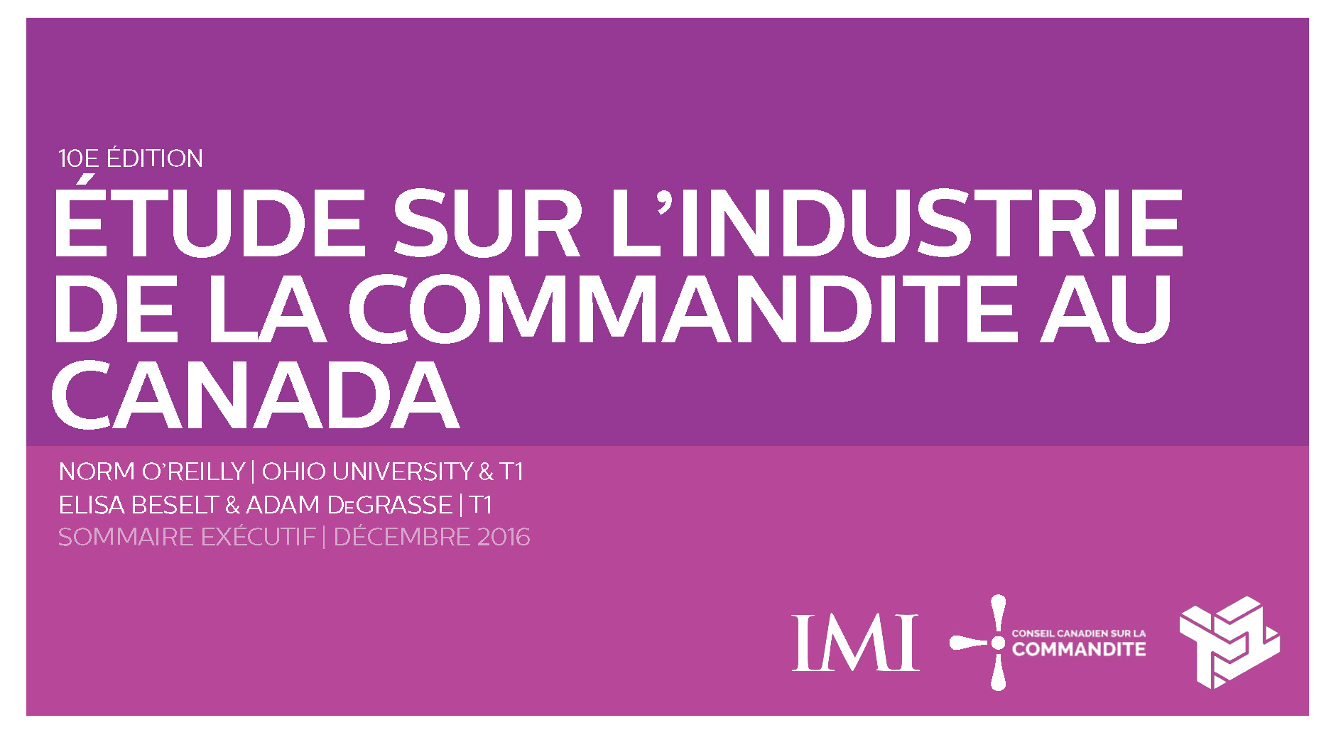 Étude sur l’industrie de la commandite au Canada - Association ...